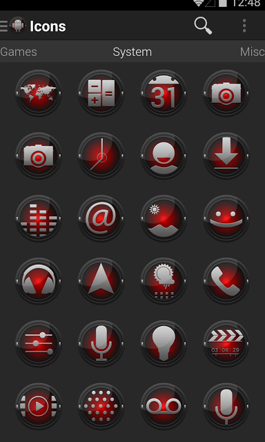 Black and Red – Icon Pack v2.5.7 Apk - Salas Android